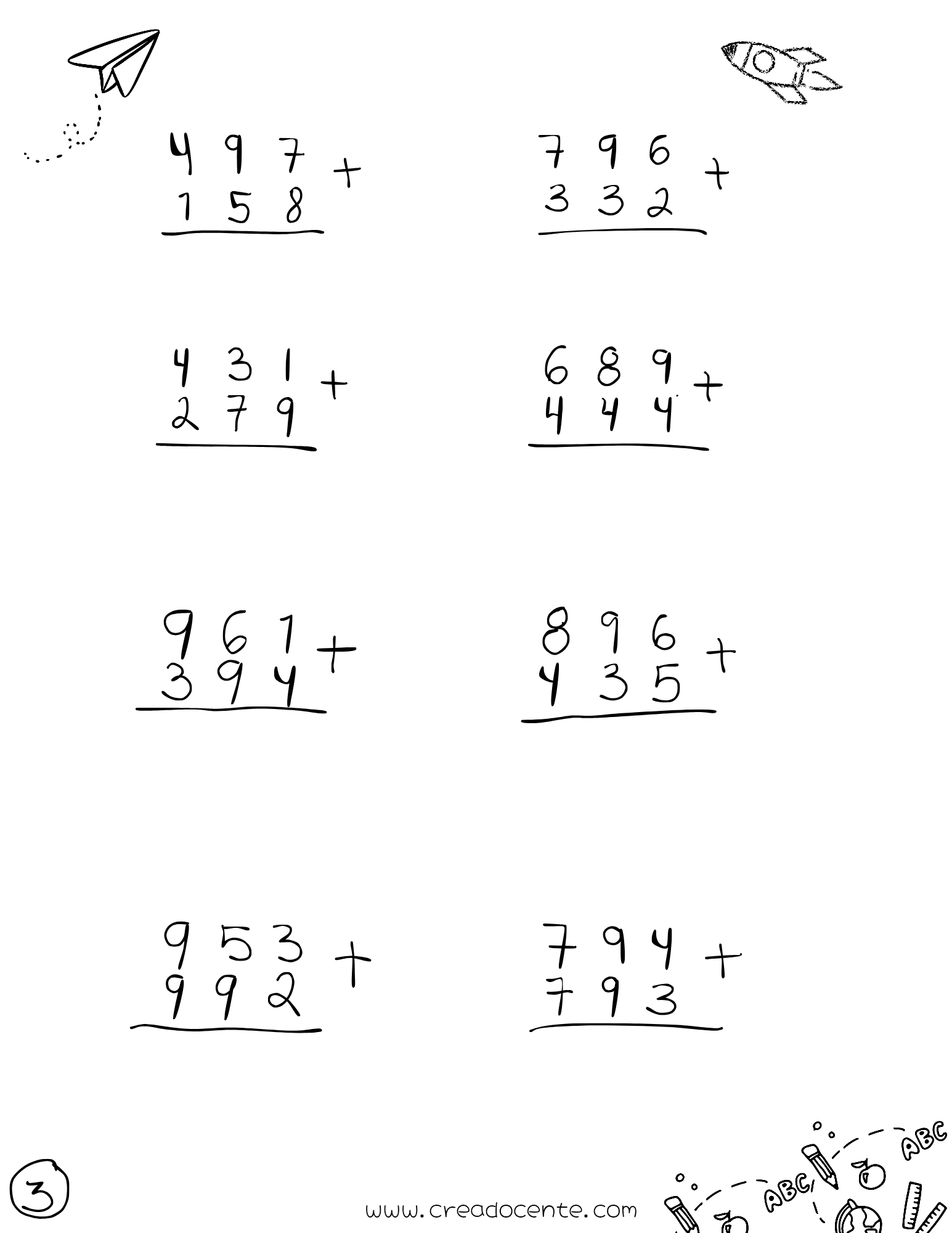 Práctica de Sumas con Llevadas – ¡Material Gratuito para tus Clases! 🧮 ...