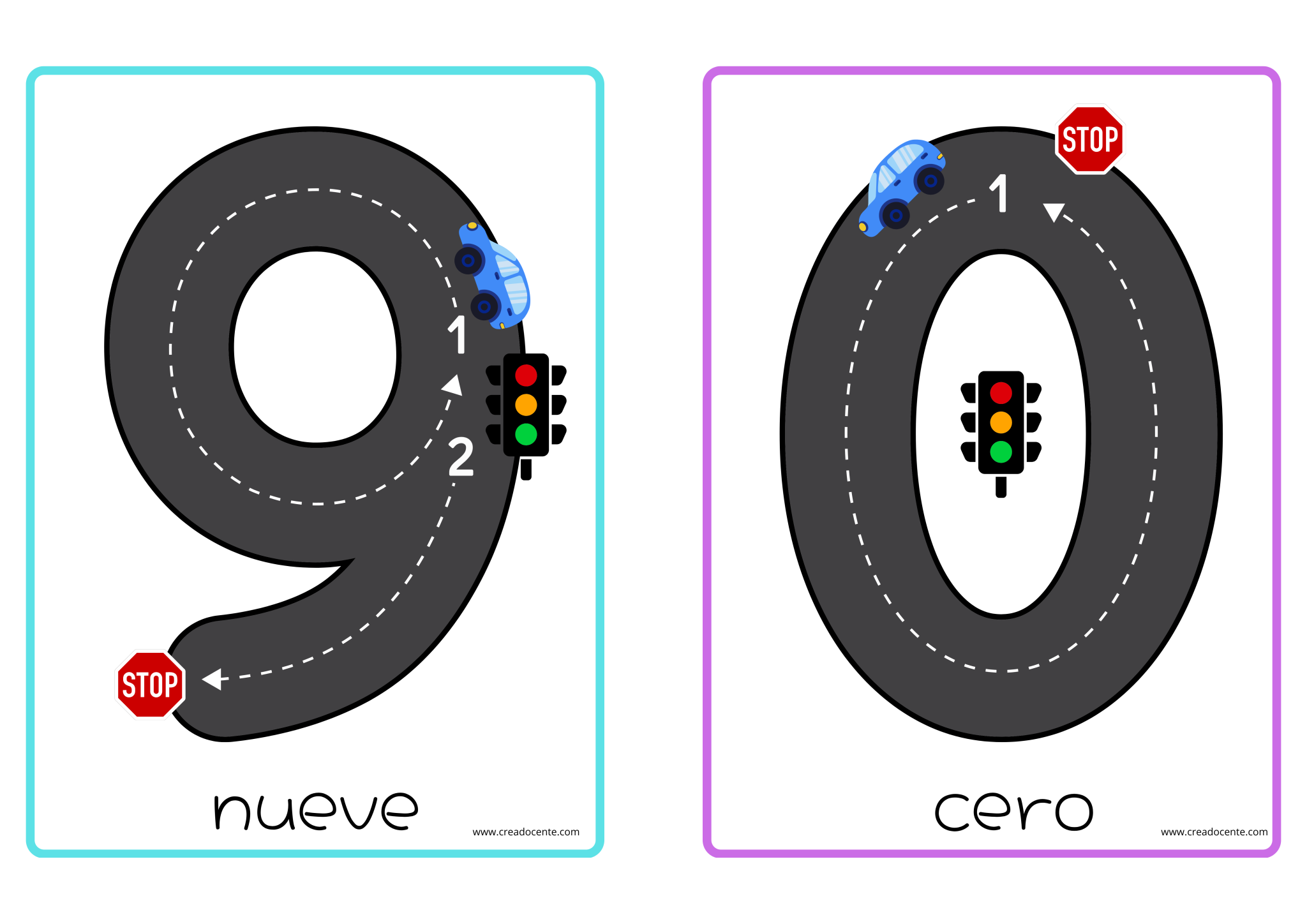 Tarjetas de trazado de números: Aprendiendo con diversión - Blog Crea ...
